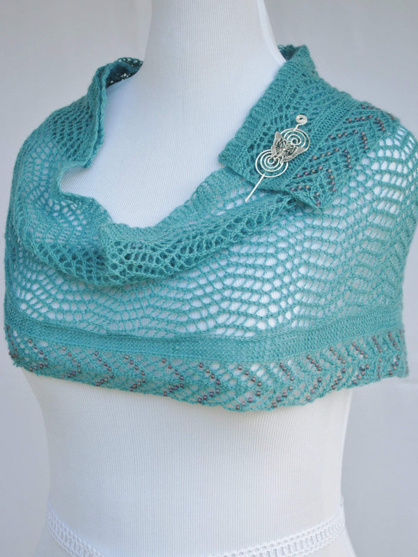 Beadazzled Beaded Lace Shawl Knitting Pattern PDF Download - Crafty ...
