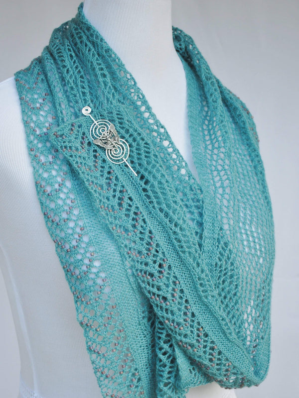 Beadazzled Beaded Lace Shawl Knitting Pattern PDF Download - Crafty ...